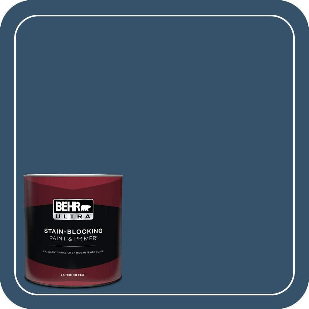 BEHR ULTRA 1 qt. #MQ5-58 Velvet Rope Flat Exterior Paint & Primer ...