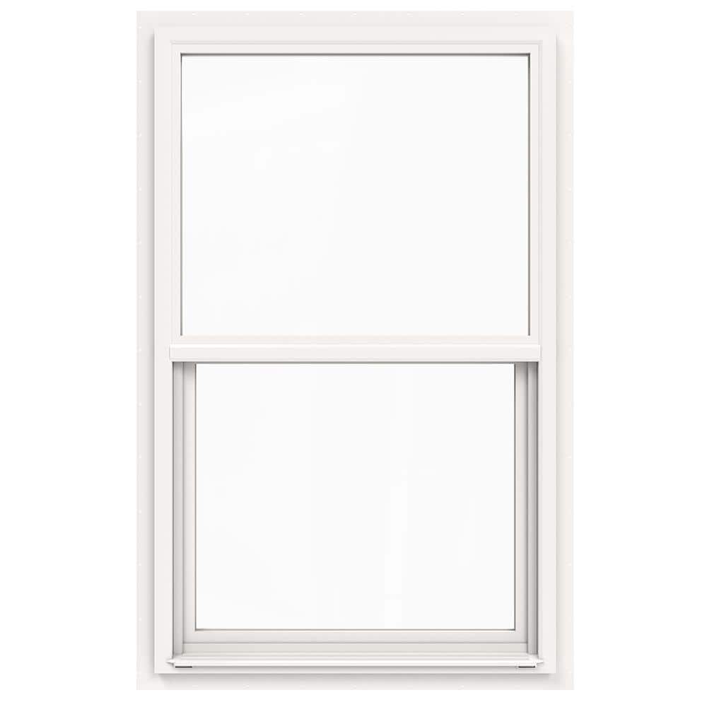 JELD-WEN 30 in. x 42 in. V-4500 Series White Single-Hung Vinyl Window ...