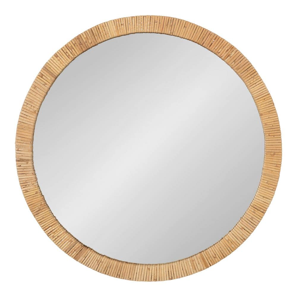Kate and Laurel Rahfy 27.75 in. W x 27.75 in. H Round MDF Natural Wall ...