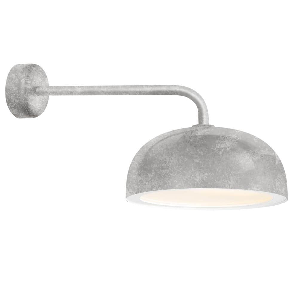 Troy RLM Dome 9.88 in. H 1-Light Galvanized Outdoor Wall Mount Sconce ...