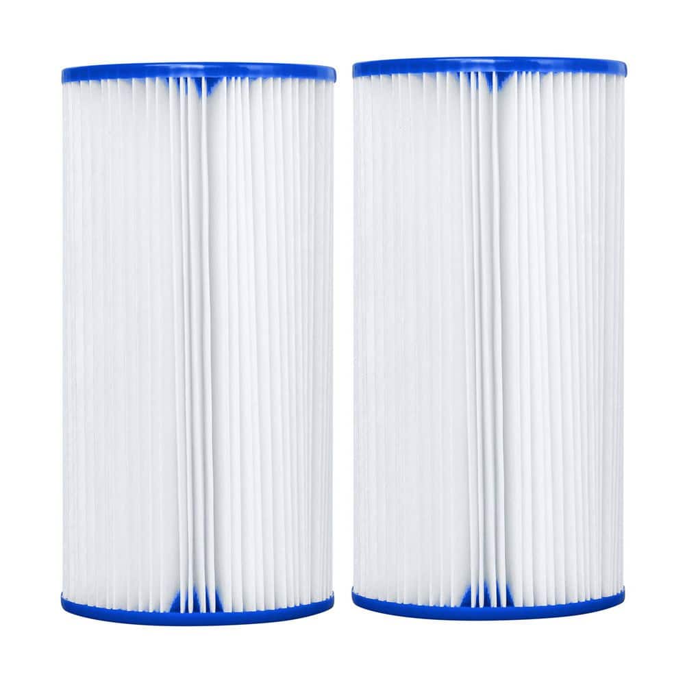 Bestway 4.2 in. x 8 in. Type III-A/C Filter Cartridge for Outdoor Pool Pump, 10 sq. ft ...