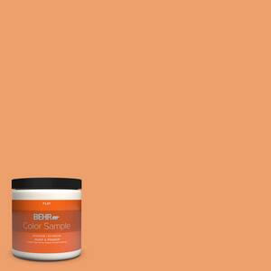BEHR PREMIUM PLUS 8 oz. #250D-5 Florida Mango Satin Enamel Interior ...
