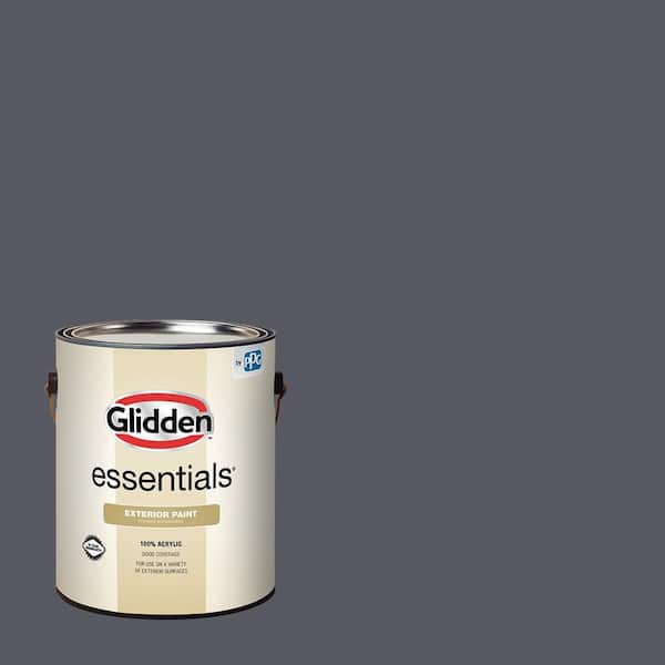 Glidden Essentials 1 gal. PPG1013-6 Gray Flannel Satin Exterior Paint ...