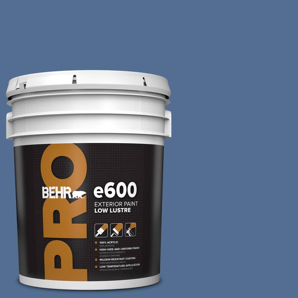 BEHR PRO 5 gal. #M530-6 Charter Blue Low Luster Exterior Paint PR62305 ...