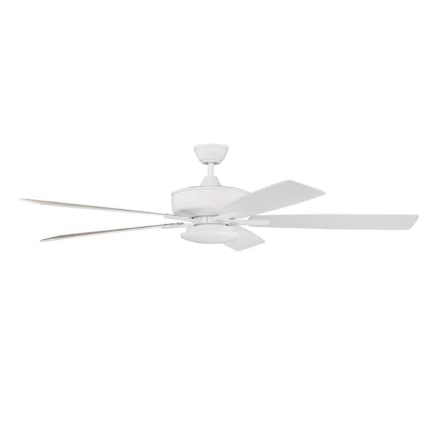 CRAFTMADE Super Pro 60 in. Indoor White Ceiling Fan 647881220457 - The ...