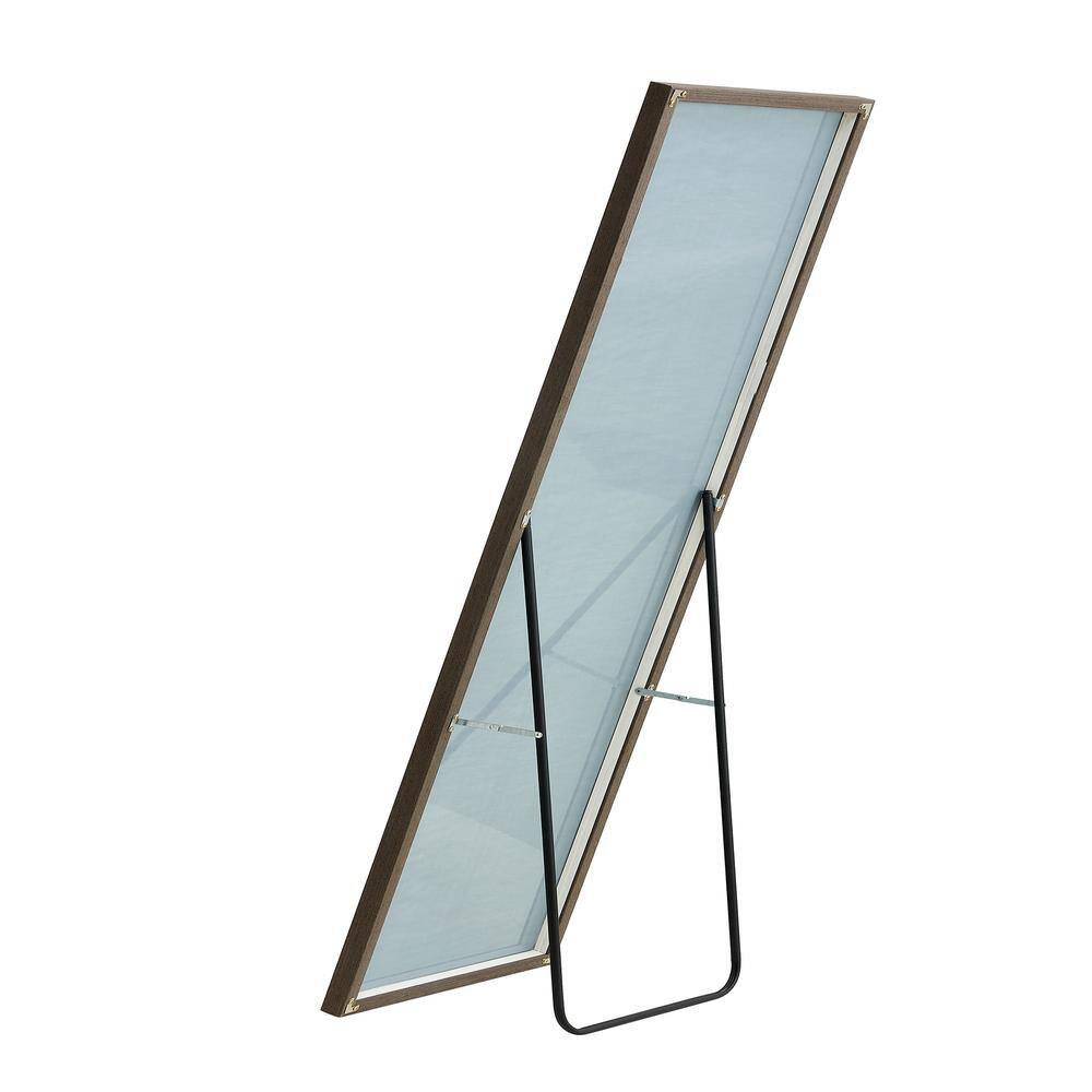 17 in. W x 60 in. H Rectangular Wooden Framed Wall Bathroom Vanity ...