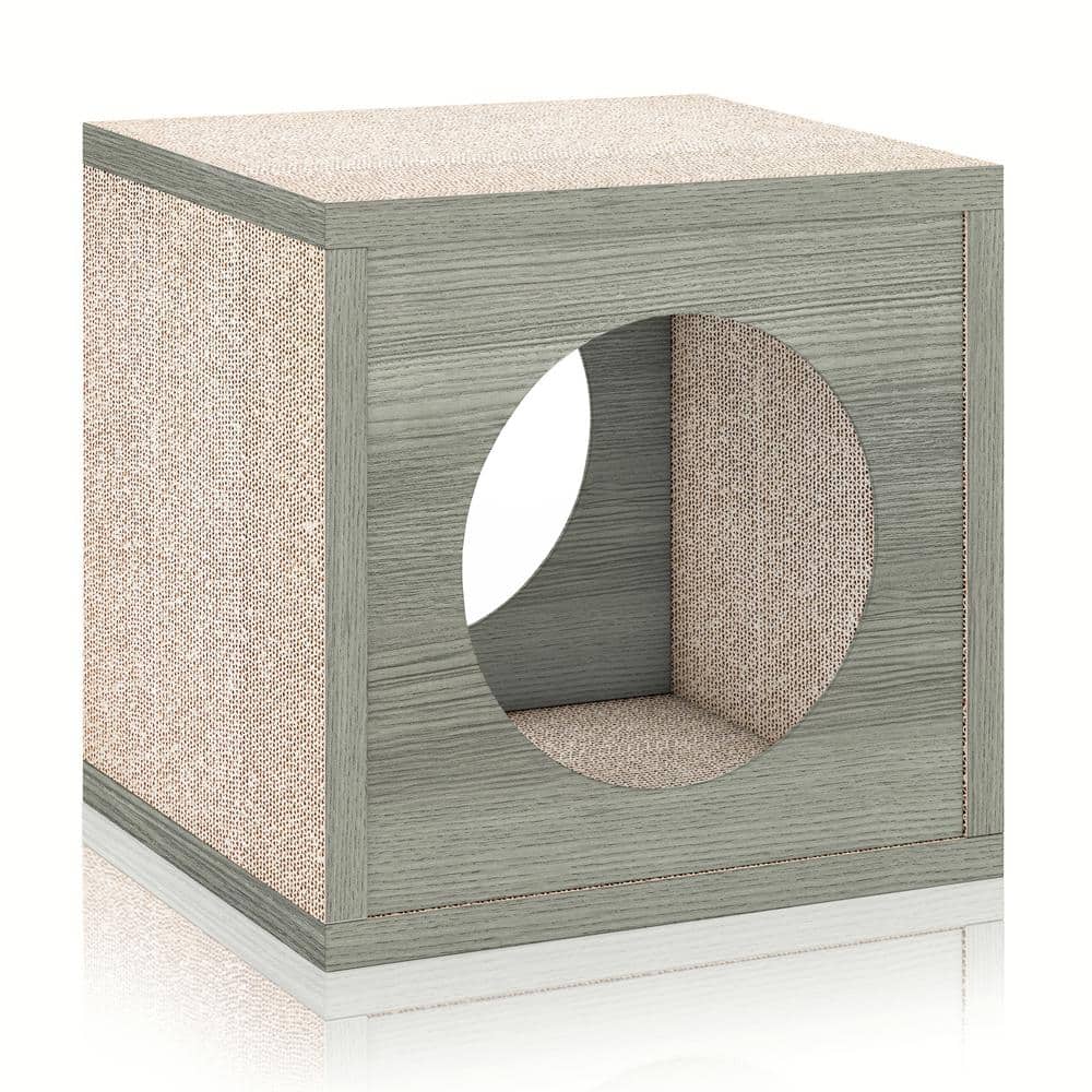 Way Basics Katsquare London Grey Eco zBoard Paperboard Cat Cube ...