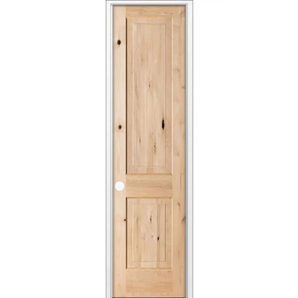 Reviews for Krosswood Doors 24 in. x 96 in. Rustic Knotty Alder 2-Panel ...