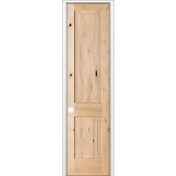 Reviews for Krosswood Doors 24 in. x 96 in. Rustic Knotty Alder 2-Panel ...