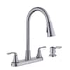 Glacier Bay Sadira Double Handle Pulldown Sprayer Kitchen Faucet with ...