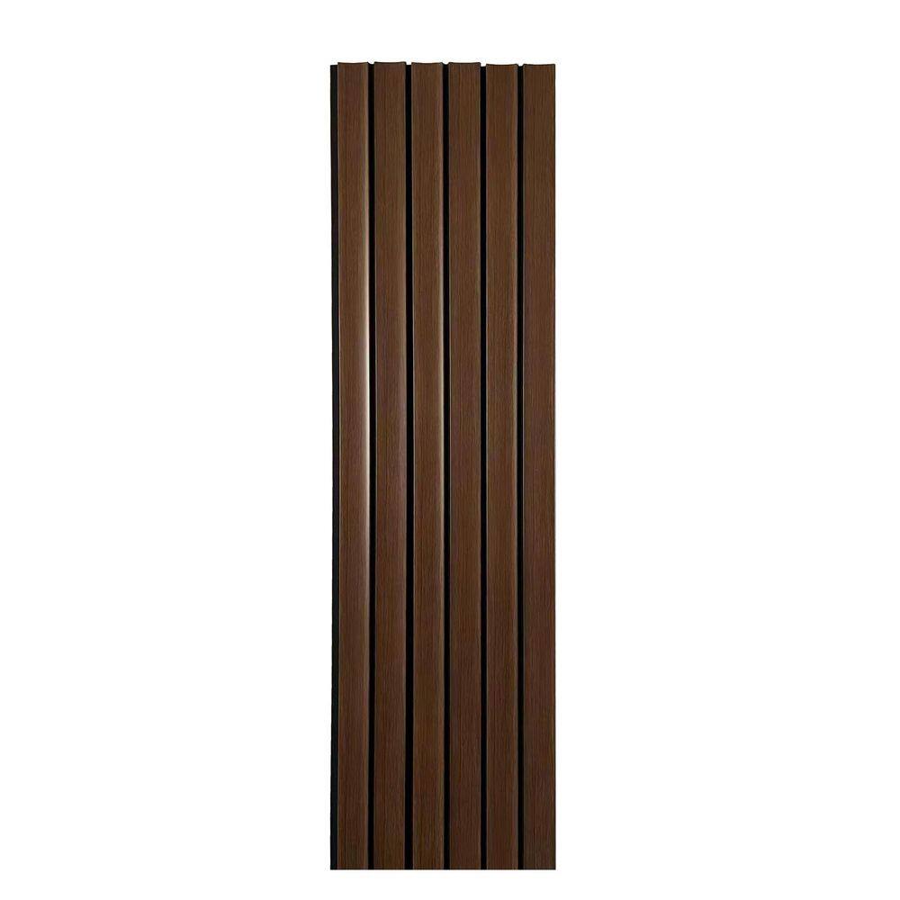 Ejoy 94.5 in. x 4.8 in. x 0.5 in. Vinyl Wall Siding Panel in Brown ...
