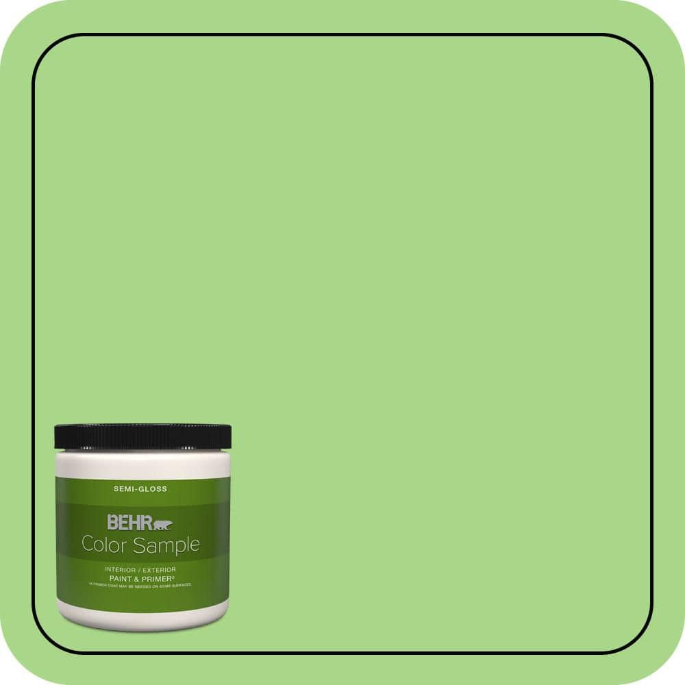 BEHR PREMIUM PLUS 8 oz. #430B-4 Peas in a Pod Semi-Gloss Interior ...