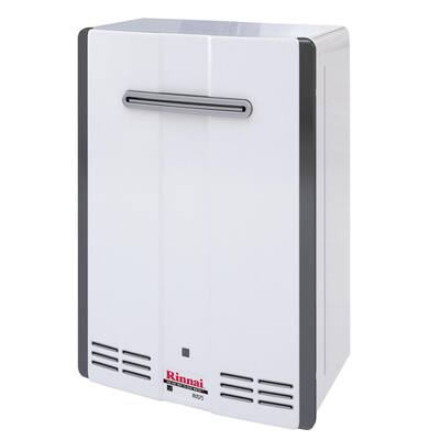Rinnai Super High Efficiency 7.5 GPM Residential 160,000 BTU Natural Gas Interior Tankless Water ...