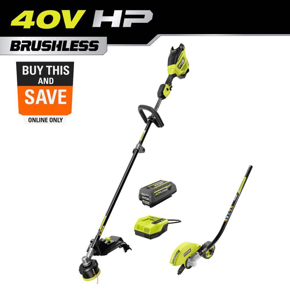 RYOBI 40V HP Brushless Whisper Series 17 in. Cordless Attachment ...
