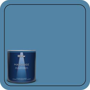 BEHR PREMIUM PLUS 1 qt. #M500-4 Hemisphere Flat Exterior Paint & Primer ...