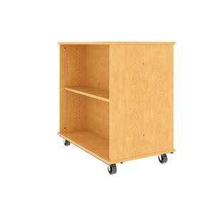 TOT MATE 36 in. W x 48 in. H, Maple, Open Double Sided Mobile Storage ...