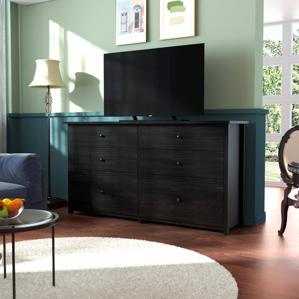 Reviews for VEIKOUS 6-Drawer Black Chest of Drawers Dressers with 2 ...