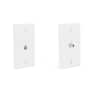 Commercial Electric 1 Gang Coaxial Wall Plate and 1-Line Wall Jack Wall ...