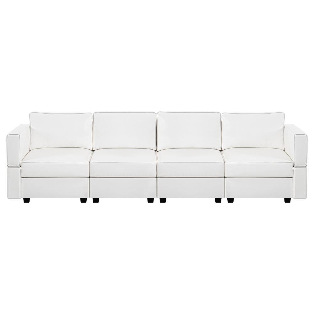 Have a question about HOMESTOCK 112.6 in. W Faux Leather 4-Seater ...