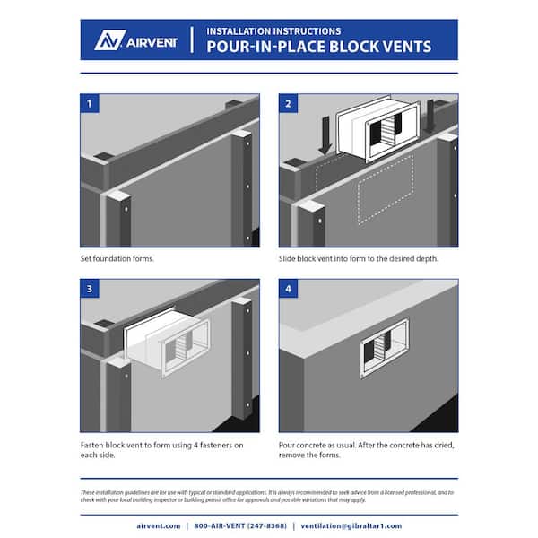 Gibraltar Building Products 16 in. x 6 in. Plastic Block Vent with ...