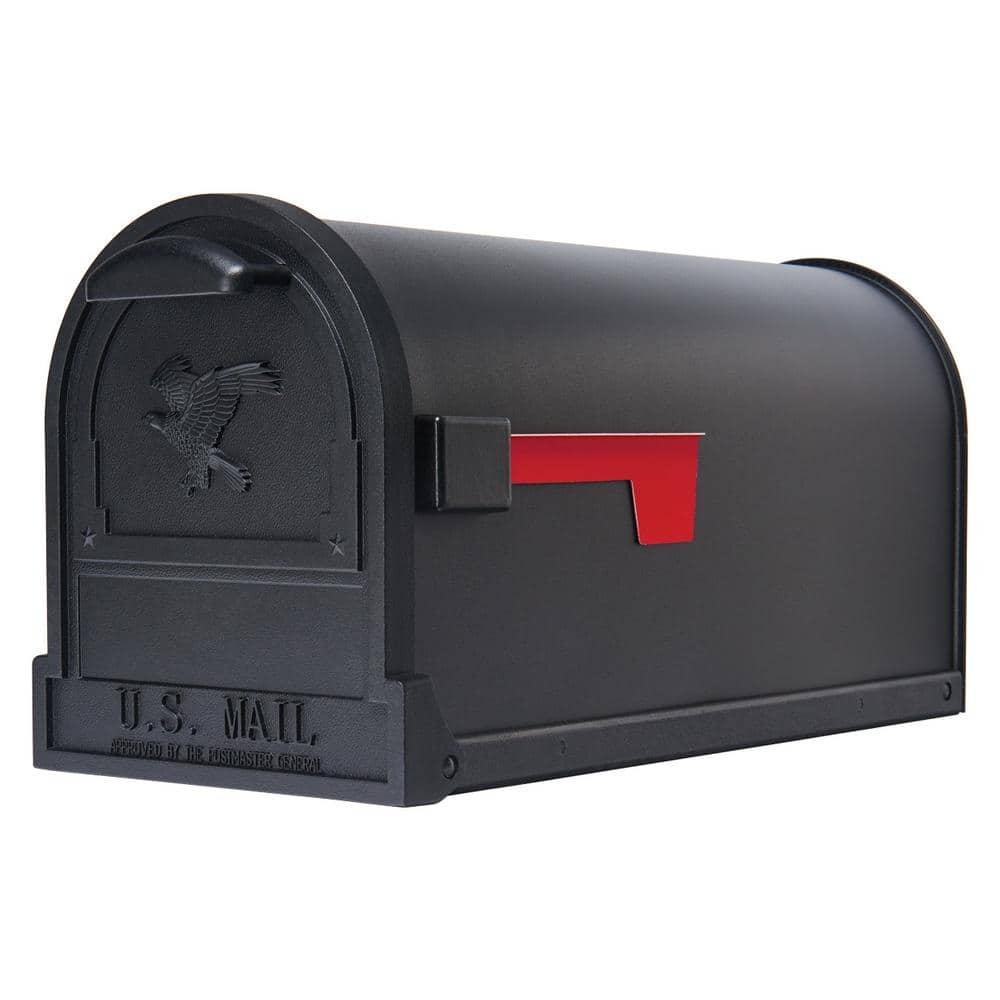 Architectural Mailboxes Arlington Textured Black, Large, Steel, Post ...