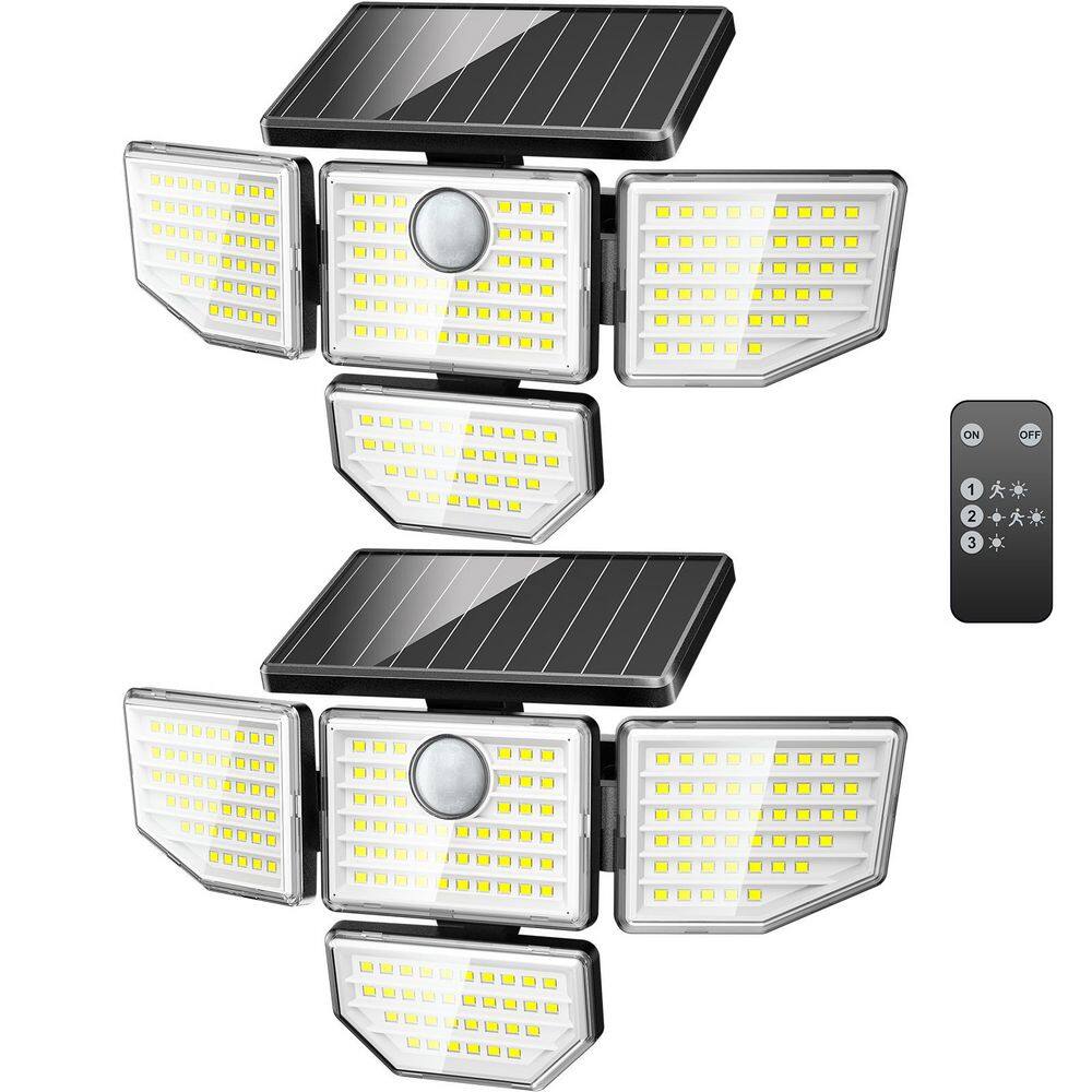 Adewalk 30-Watt 1000 Lumens 120° Black Motion Activated Outdoor ...