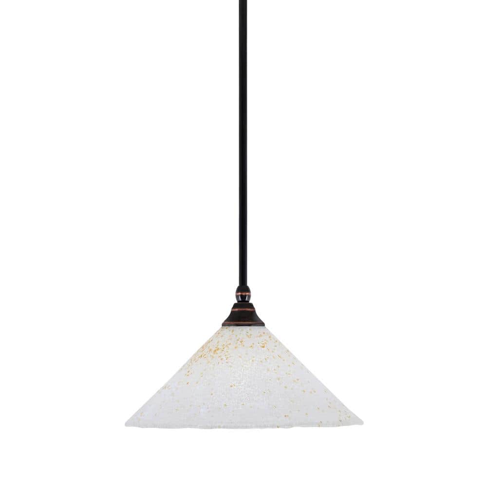 Sparta 100-Watt 1 Light Black Copper Shaded Pendant, Mini Pendant Light ...