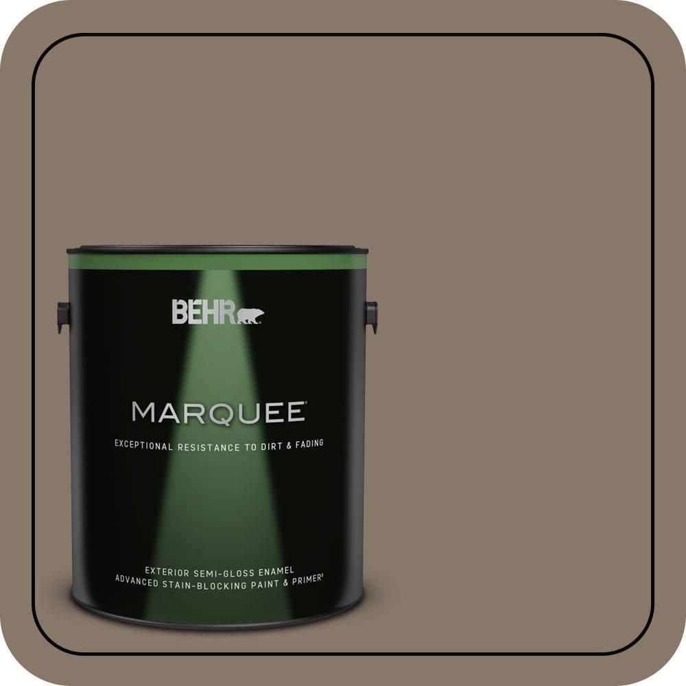 BEHR MARQUEE 1 gal. #MQ2-38 Grizzly Semi-Gloss Enamel Exterior Paint ...