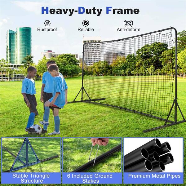 Portable Soccer Net 2-in-1 Soccer Goal & Rebounder Net - 12ft X 6ft ...