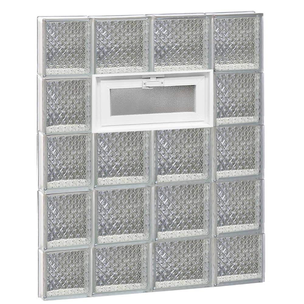 Clearly Secure 27 in. x 36.75 in. x 3.125 in. Frameless Diamond Pattern ...