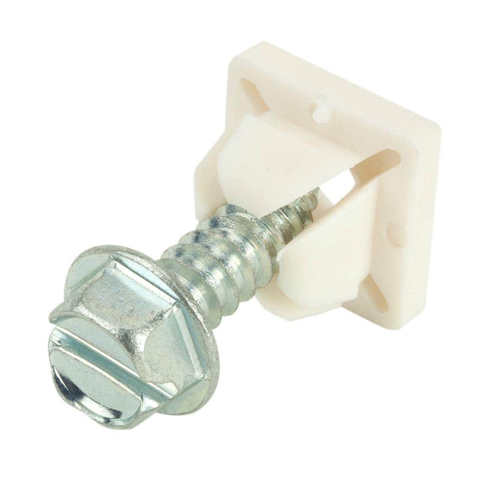 Crown Bolt #6 License Plate Nylon Nut (2-Pack) 53688 - The Home Depot