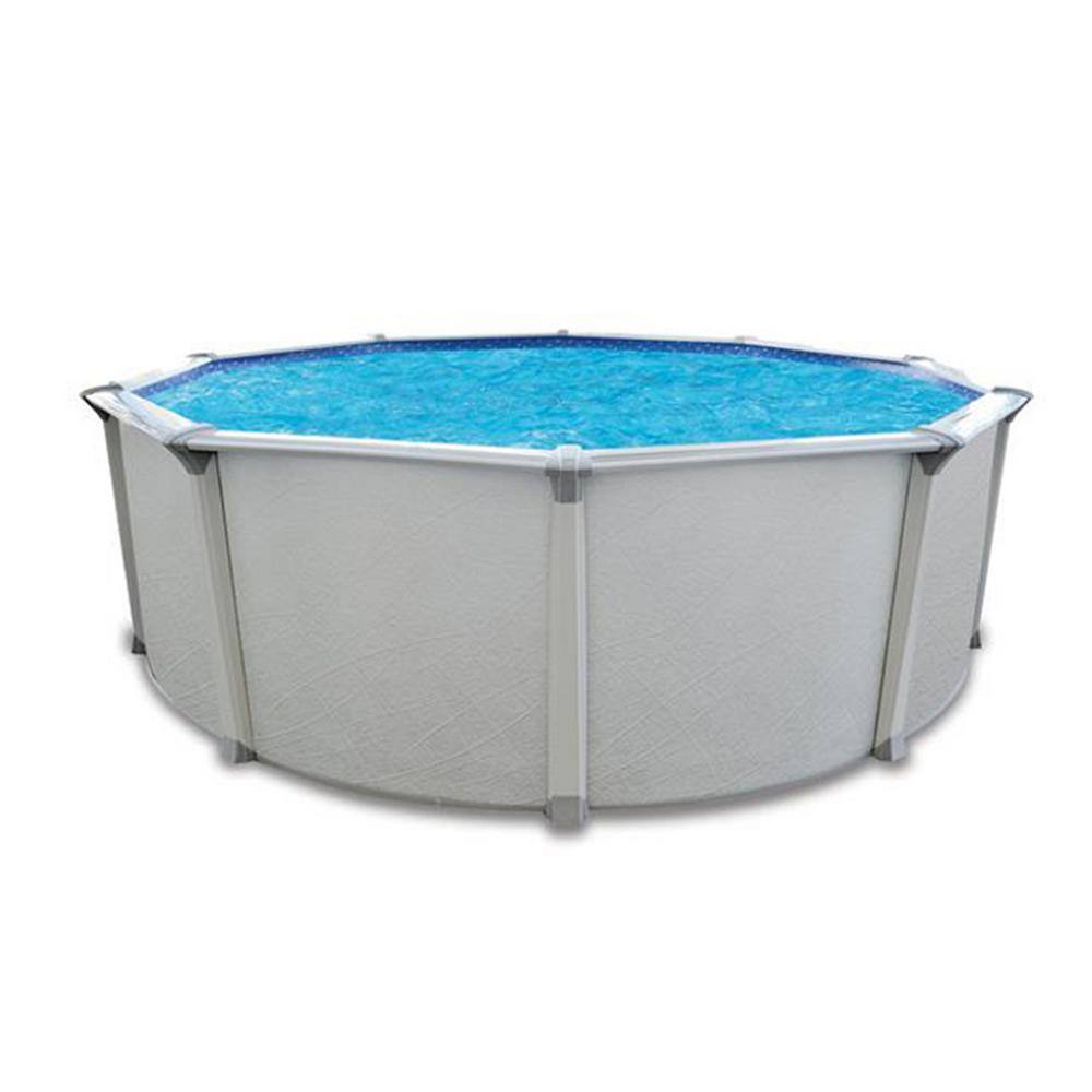 Fuzion 21 ft. x 52 in. Round Above Ground Swimming Pool WNE0021D52SM ...
