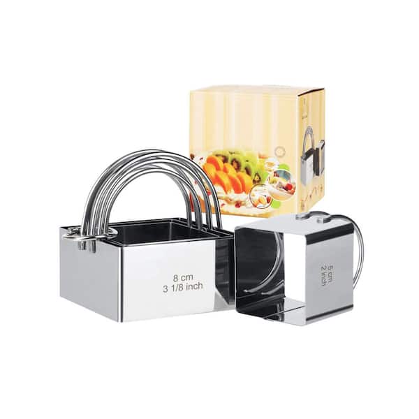 Square Biscuit Cutter Set (4-Pack), Stainless Steel with Arched Handle ...