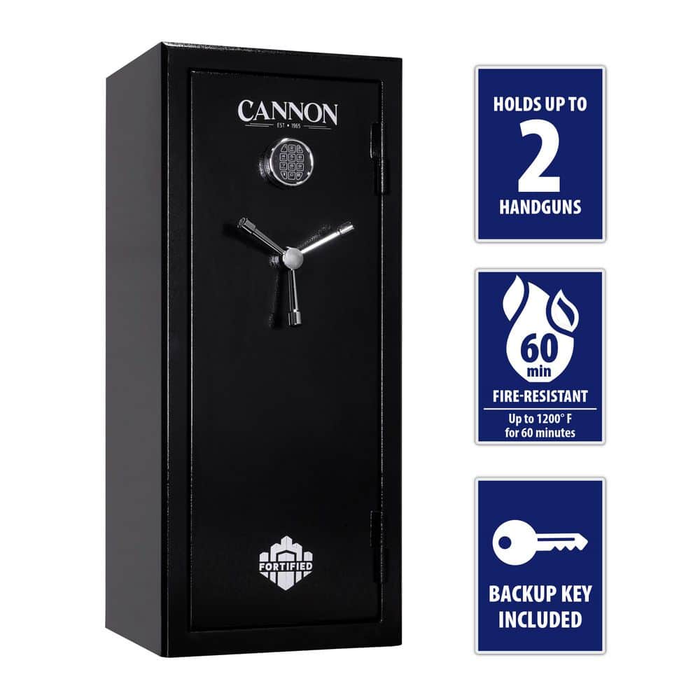 CANNON Fortified 2-Guns 60 minute Fire Rated Electronic Lock Gun Safe ...