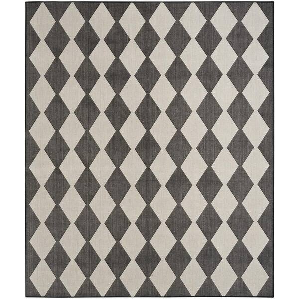 Nourison Positano Black 5 ft. x 7 ft. Diamond Contemporary Area Rug ...
