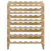 ANGELES HOME 36-Bottle Natural Stackable Wood Wobble-Free Modular Wine ...