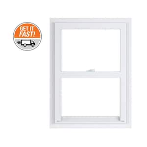 TAFCO WINDOWS 30.5 in. x 40.5 in. White Single-Pane Single Hung ...