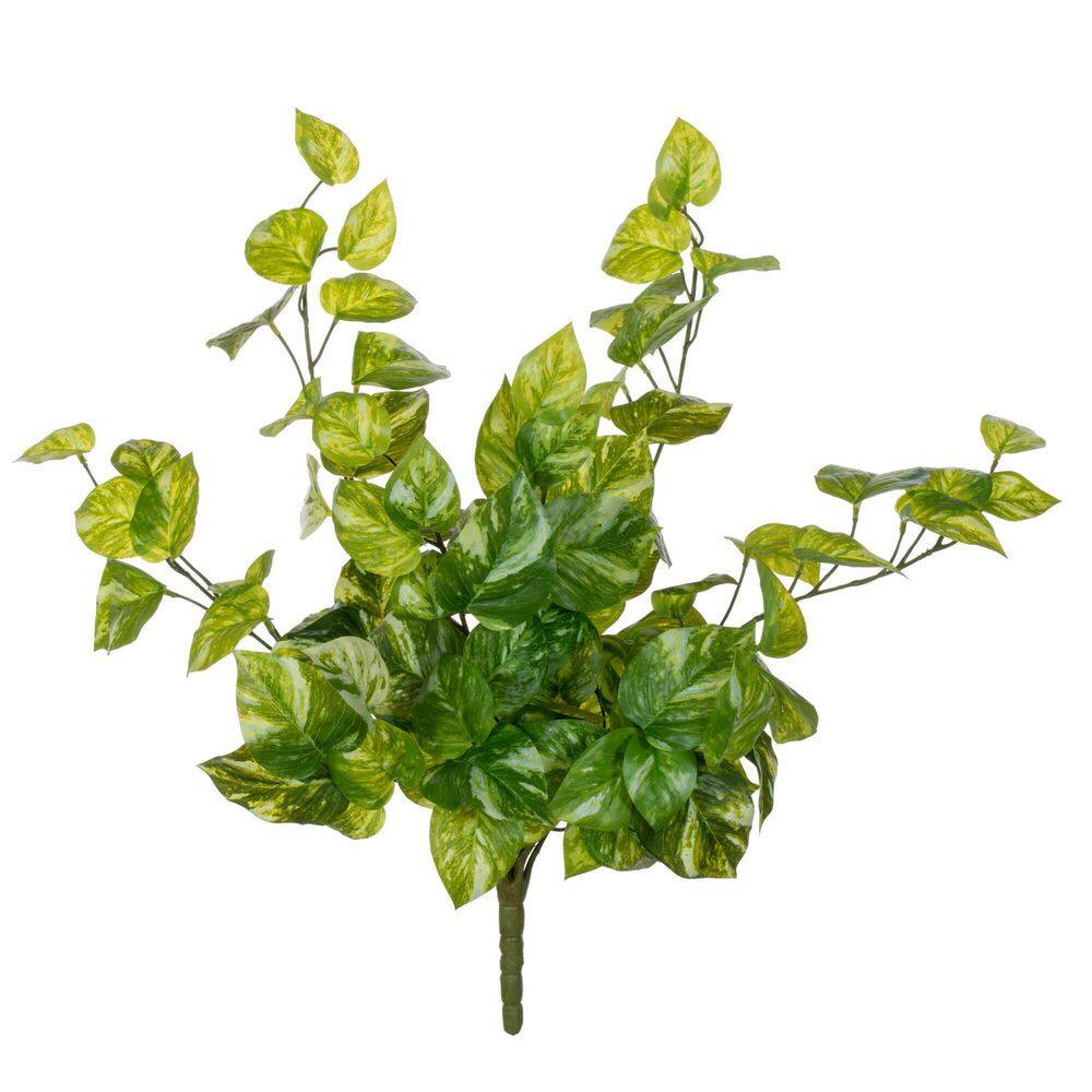 Vickerman 25 in. Green Artificial Manjula Pothos Leaf Stem FTL251125UV ...