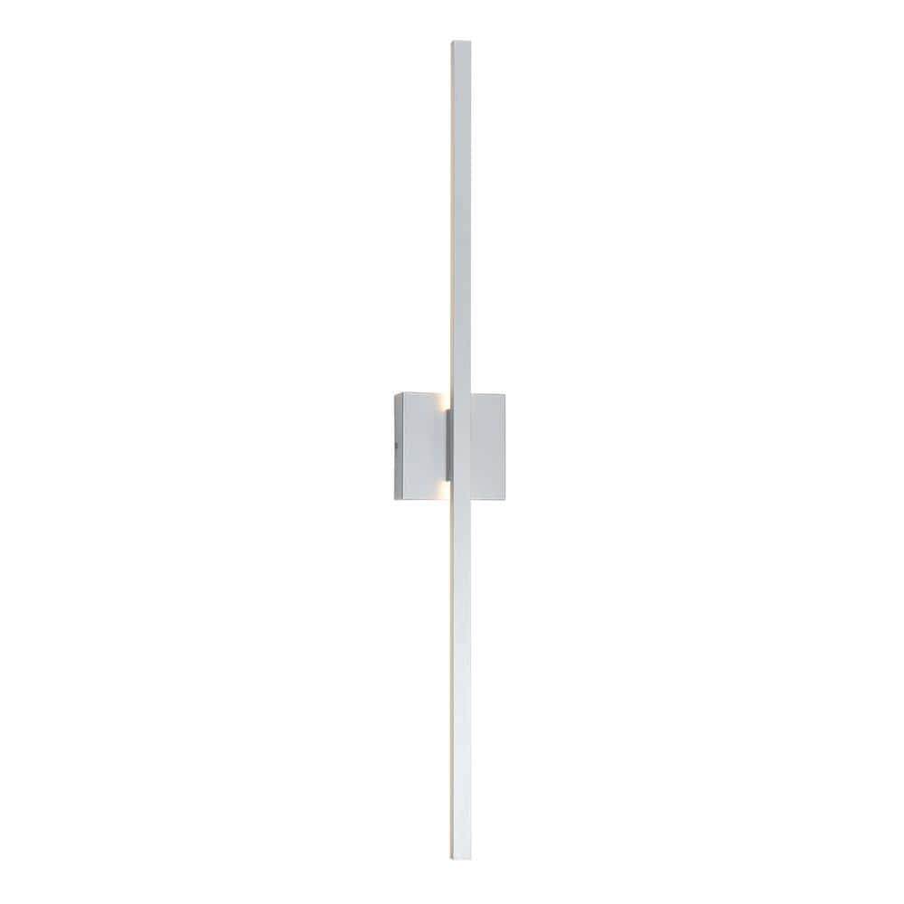 UMEILUCE 1-Light 35.6 in. Silver Linear LED Wall Sconce for Living Room ...