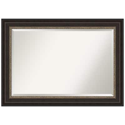 Amanti Art Medium Rectangle Bronze Bronze/Copper Metallic Beveled Glass ...