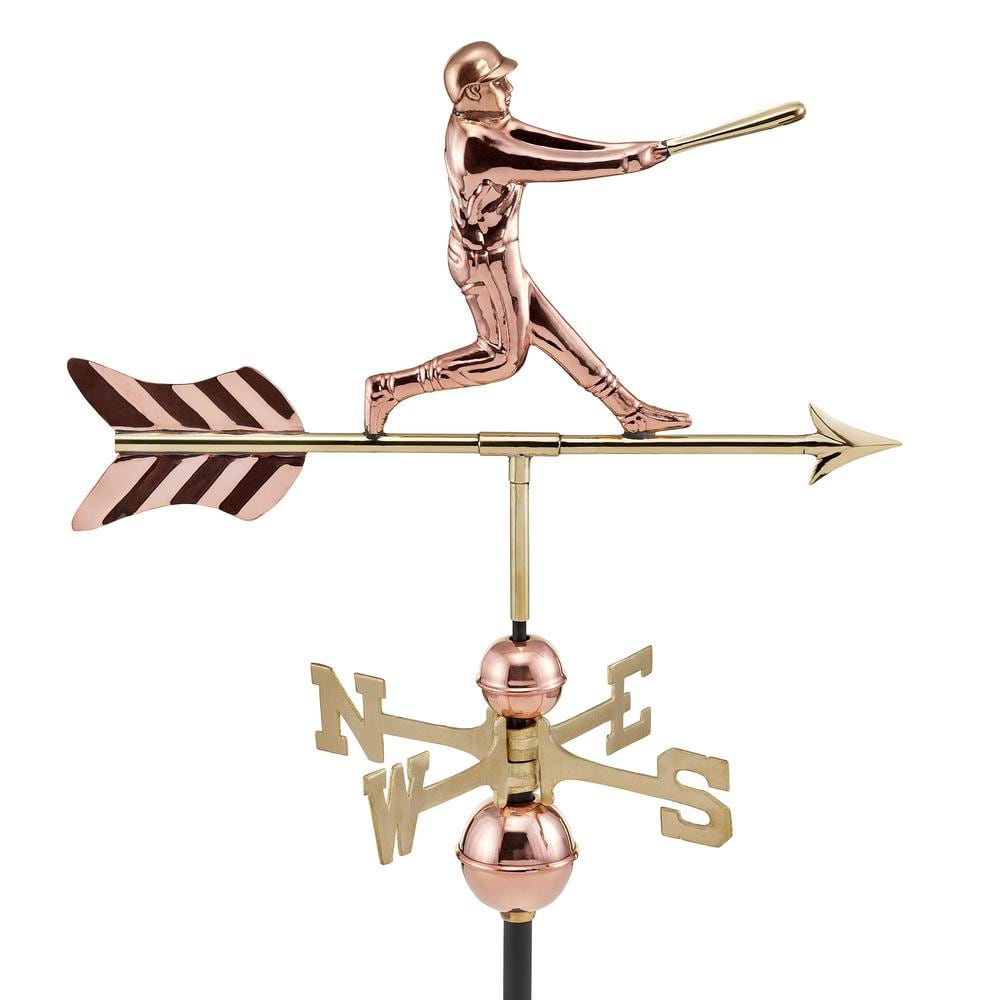 Good Directions Baseball Player Copper Weathervane 1980P - The Home Depot