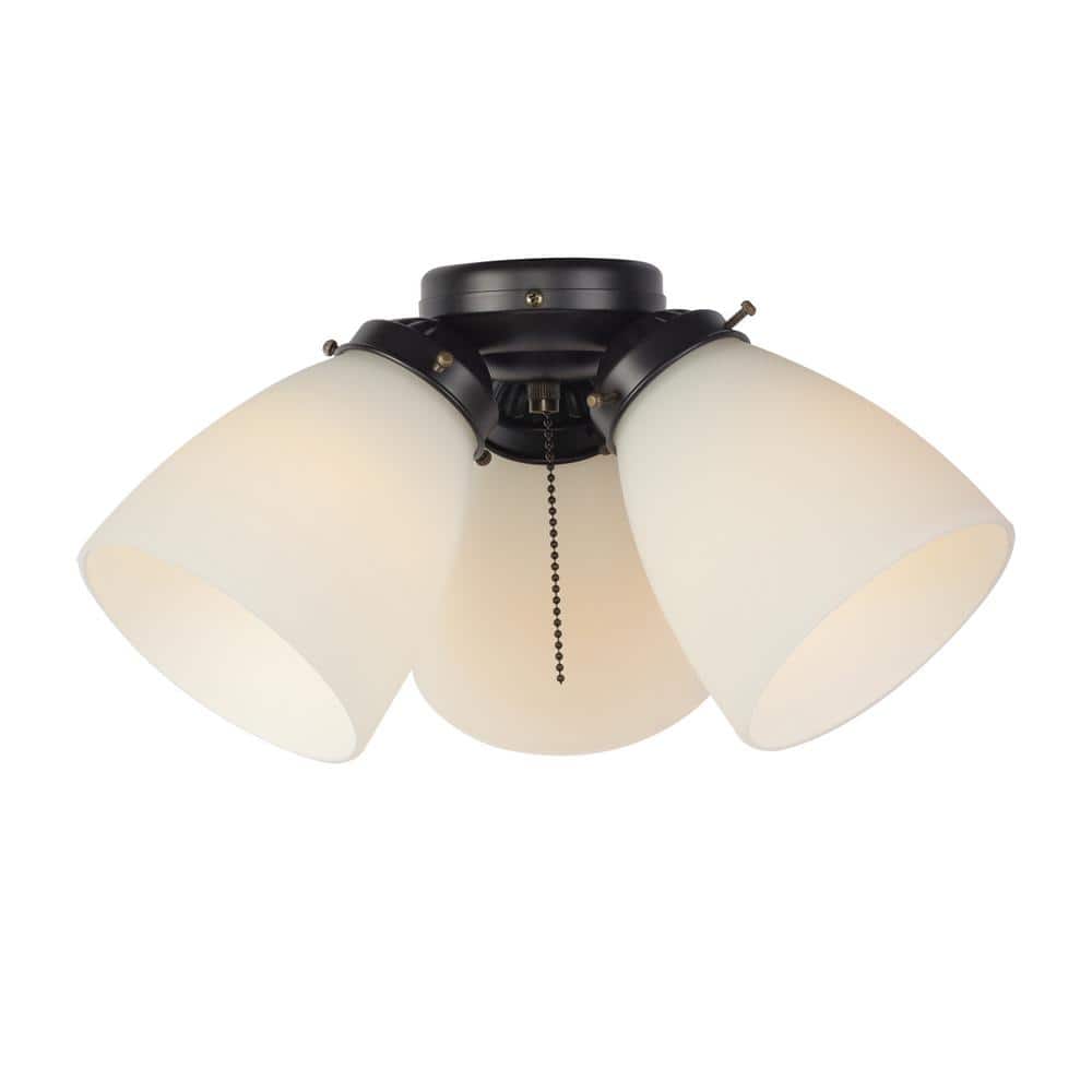 Hampton Bay 3-Light Matte Black Universal Ceiling Fan Light Kit 91758 ...