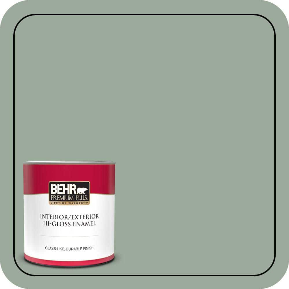 BEHR PREMIUM PLUS 1 qt. #450F-4 Scotland Road Hi-Gloss Enamel Interior ...