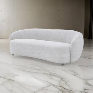 Furniture of America Waxley 87.5 in. Slope Arm Teddy Boucle Polyester ...