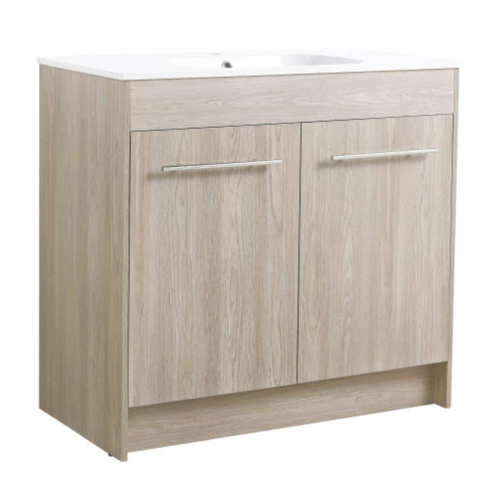 Sanlan GLEM06 36 in. W x 18.1 in. D x 33.8 in. H Single Sink ...