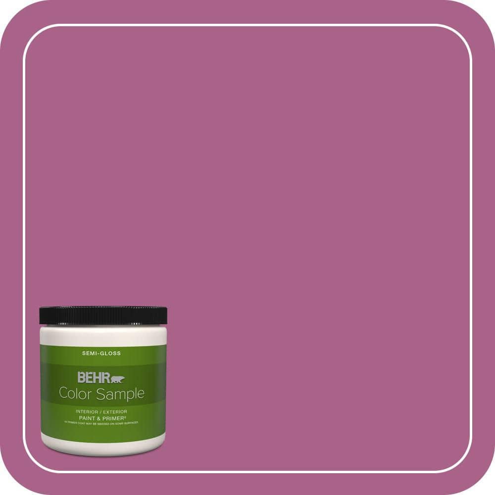 BEHR PREMIUM PLUS 8 oz. #690B-6 Wild Mulberry Semi-Gloss Interior ...