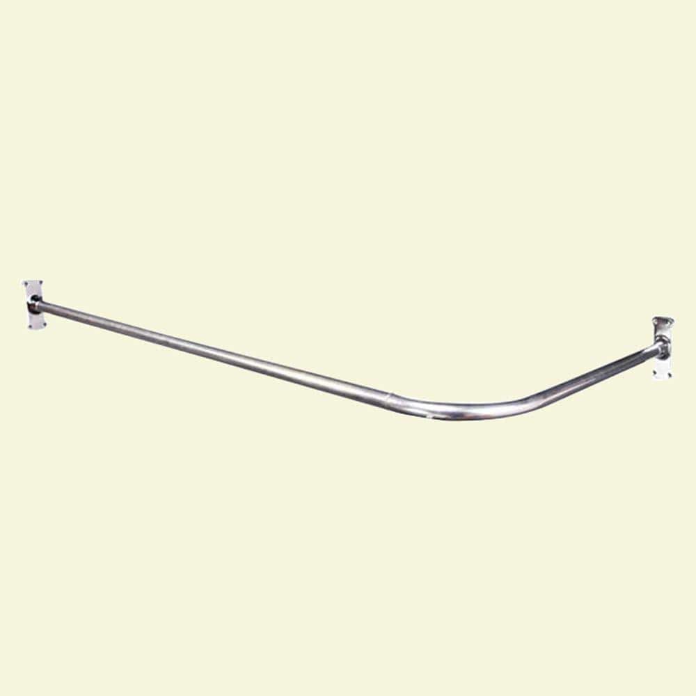 Sioux Chief 1 in. x 5 ft. Fixed Aluminum L Shower Curtain Rod 974 ...