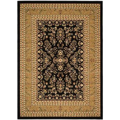 SAFAVIEH Lyndhurst Black/Tan 2 ft. x 6 ft. Border Runner Rug LNH331D-26 ...