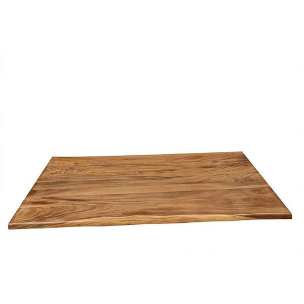 Hampton Bay 6 ft. L x 39 in. D Finished Saman Solid Wood Butcher Block ...