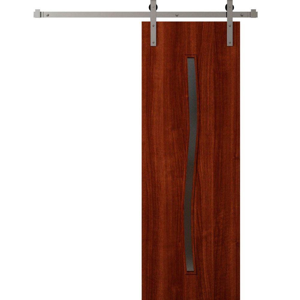 Sartodoors 3012 18 in. x 84 in. Sold Core Walnut Franko Color Wood ...
